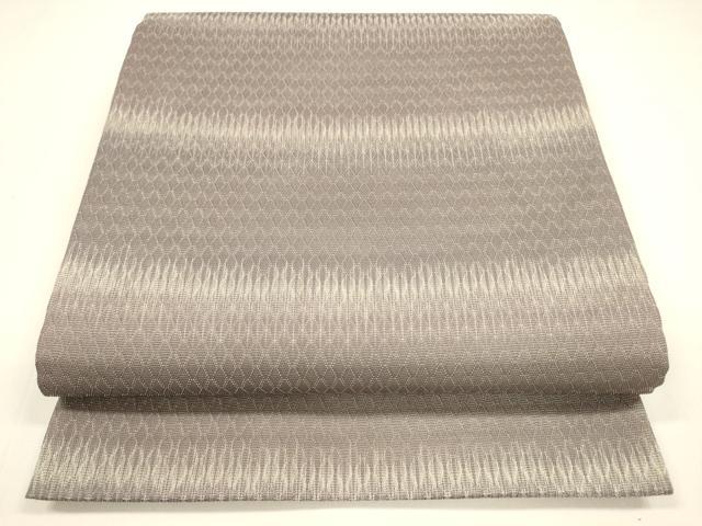 平和屋着物＊夏物　六通柄袋帯　横段文　銀糸　正絹　逸品　DAAY8261cm