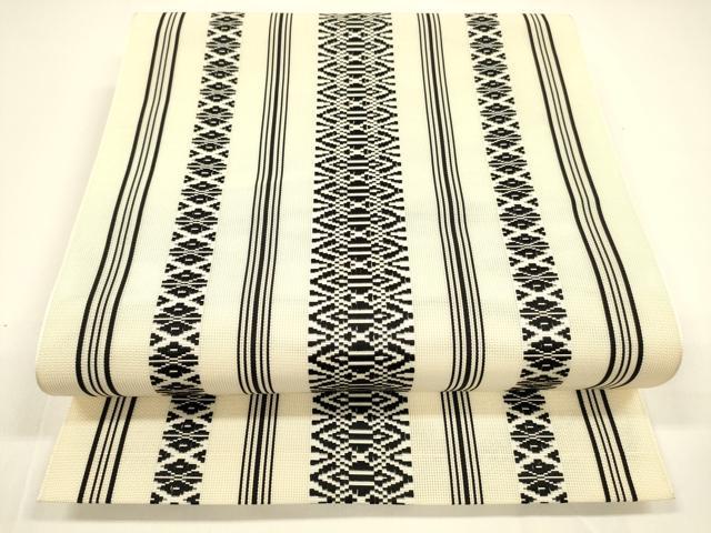 平和屋着物＊夏物　本場筑前博多織　八寸名古屋帯　紗献上　正絹　逸品　DAAY8312cm