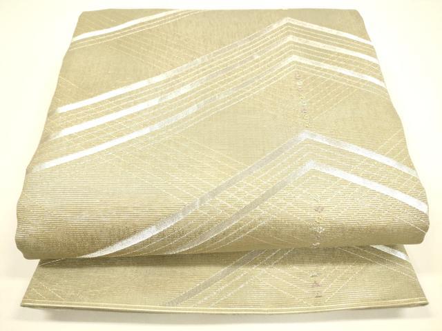 平和屋着物＊夏物　六通柄袋帯　綾の波　金銀糸　正絹　逸品　DAAY8334cm