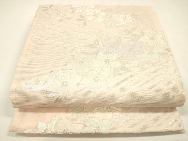 平和屋着物＊夏物　六通柄　京袋帯　草花文　金銀糸　DAAY8401cm