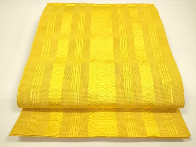 平和屋着物＊夏物　本場筑前博多織　八寸名古屋帯　紗献上　向日葵色　正絹　逸品　DAAY8406cm