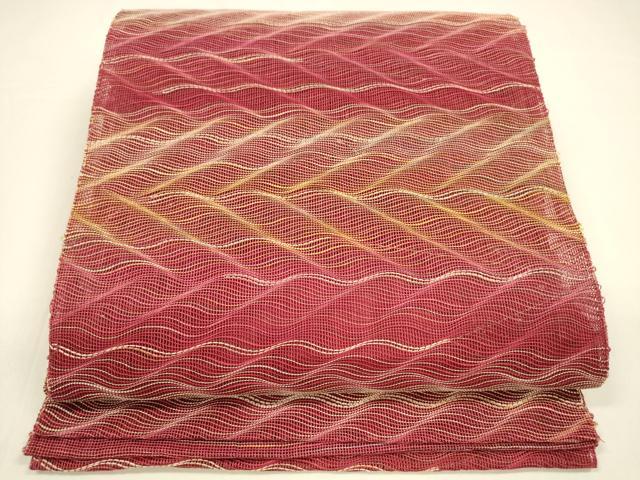 平和屋着物＊夏物　八寸名古屋帯　抽象文様　DAAY8415cm