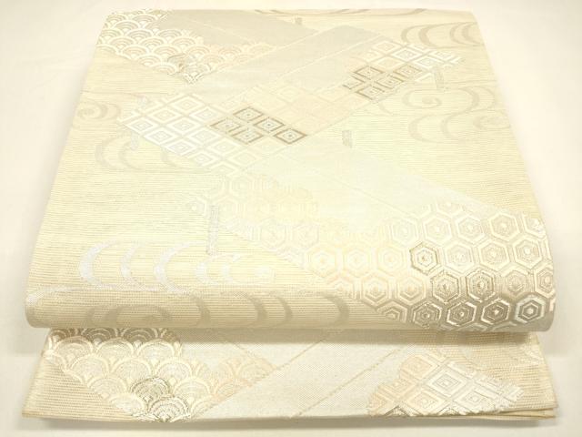 平和屋着物＊夏物　六通柄袋帯　唐織　流水吉祥文　金銀糸　正絹　逸品　DAAY8441cm