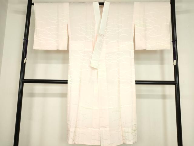 平和屋着物●長襦袢　無双仕立て　雪芝地紋　暈し染め　正絹　逸品　DAAY9239az