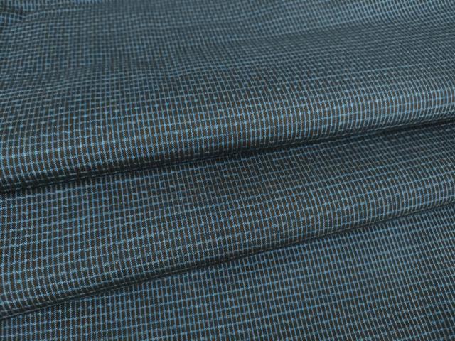 平和屋着物●男性　本場大島紬　格子　正絹　逸品　DAAY9272az