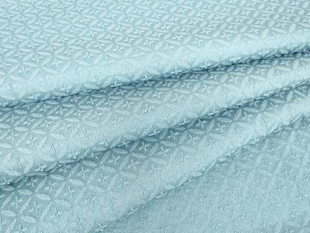 平和屋着物●上質な色無地　七宝花地紋　ベイビーブルー色　正絹　逸品　未使用　DAAY9292az