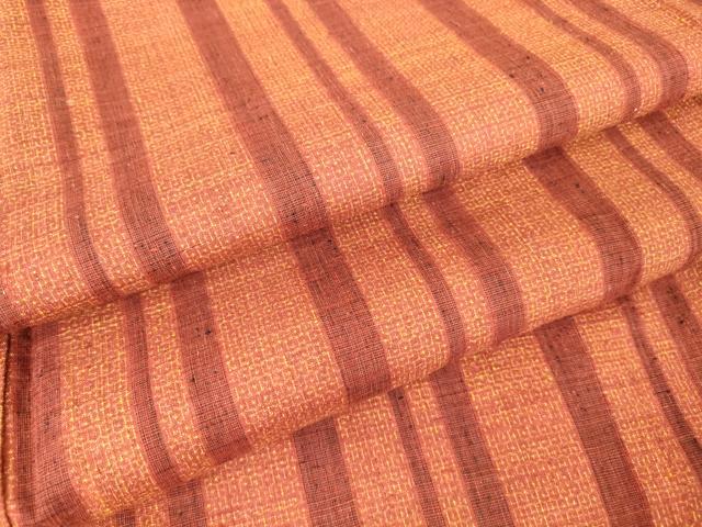 平和屋着物●本場結城紬　重要無形文化財　間道　100亀甲　正絹　逸品　DAAY9331az