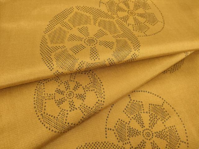 平和屋着物●上質な紬　源氏車文　正絹　逸品　未使用　DAAY9345az