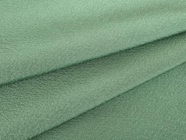 平和屋着物●上質な色無地　木賊色　正絹　逸品　DAAY9499az