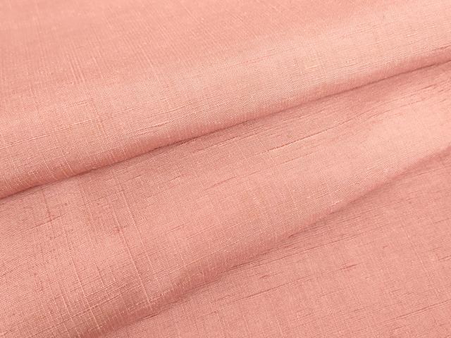 平和屋着物●結城紬　甚三紅色　正絹　逸品　DAAY9503az