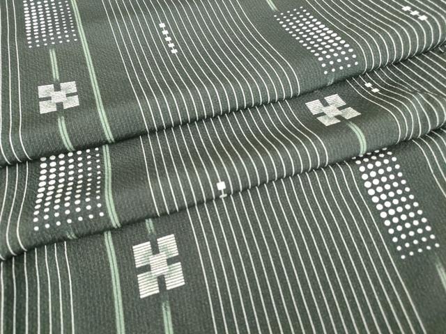 平和屋着物●上質な小紋　間道　正絹　逸品　DAAY9514az