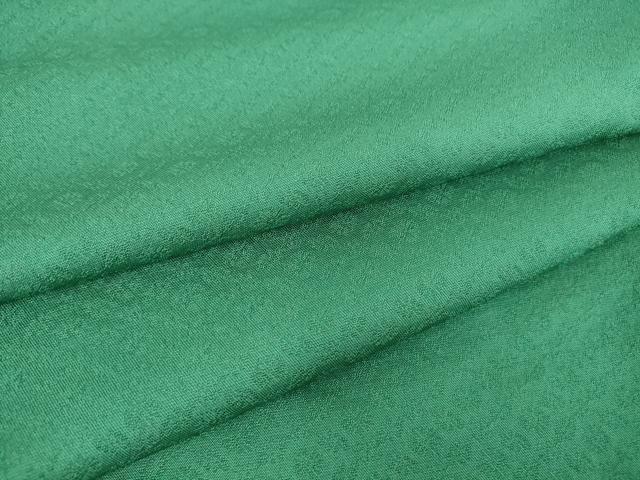 平和屋着物●上質な色無地　花繋ぎ地紋　木賊色　正絹　逸品　DAAY9535az