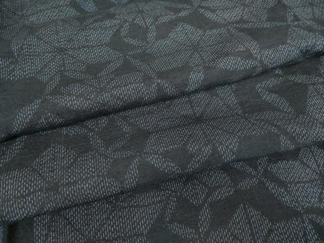 平和屋着物●結城紬　麻の葉文　正絹　逸品　未使用　DAAY9667az