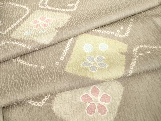 平和屋着物●上質な小紋　絞り　破れ色紙花文　正絹　逸品　DAAY9794az