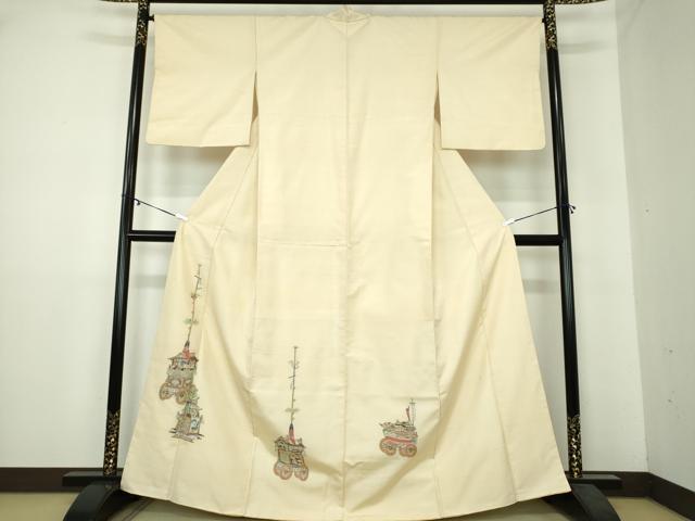 平和屋着物●京の名門・菱屋六右ェ門　紬　色留訪問着　祇園祭　正絹　逸品　DAAZ0004ps