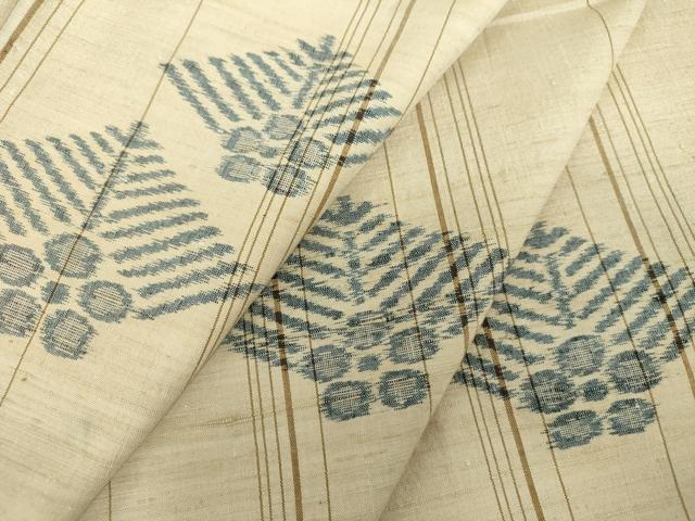 平和屋着物●上質な紬　松菱花間道　正絹　逸品　DAAZ0006ps