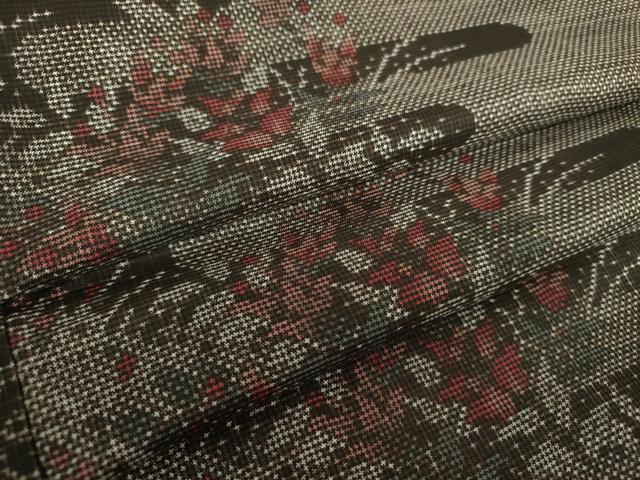 平和屋着物●本場大島紬　7マルキ　霞花文　正絹　逸品　DAAZ0218ps