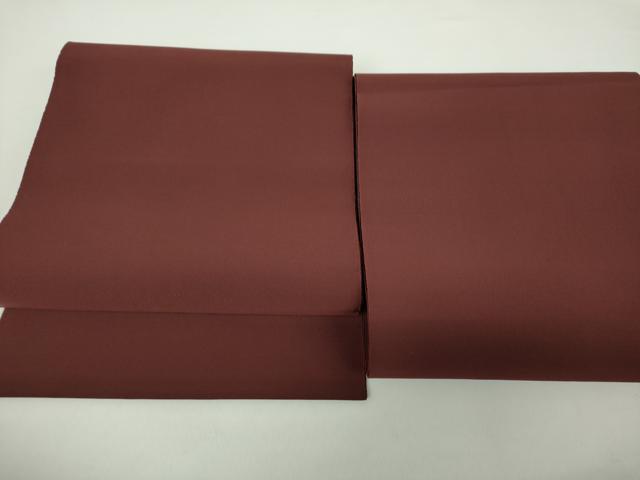 平和屋着物●爪掻き本綴れ　つけ帯　濃紫鳶色　正絹　逸品　DAAZ0238ps