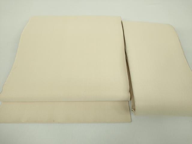 平和屋着物●爪掻き本綴れ　つけ帯　鳥の子色　正絹　逸品　DAAZ0239ps