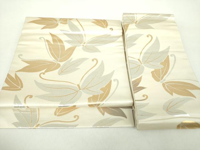 平和屋着物●つけ帯　舞蝶文　金銀糸　三越扱い　正絹　逸品　DAAZ0250ps