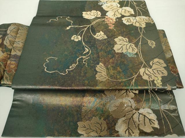 平和屋着物●つけ帯　皇金漆宝箔　金銀糸　正絹　逸品　DAAZ0261ps