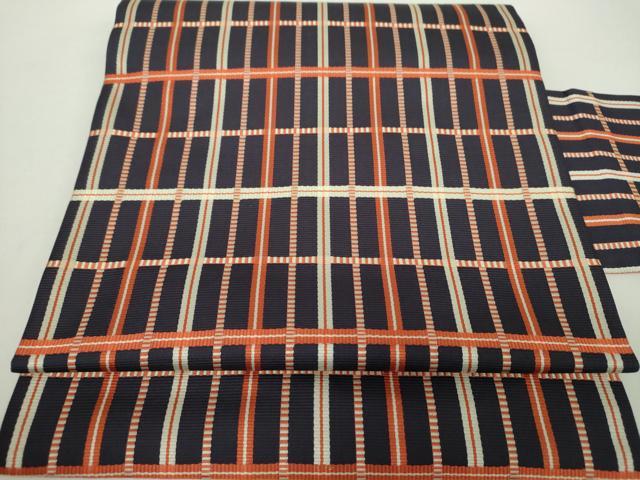 平和屋着物●全通柄九寸名古屋帯　吉野間道　正絹　逸品　DAAZ0293ps