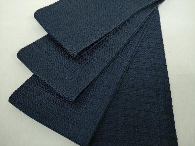 平和屋着物●男性　本場筑前博多織　角帯　格子　正絹　逸品　未使用　DAAZ0320ps