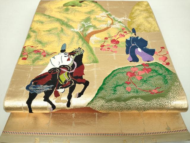 平和屋着物●龍村美術織物　たつむら　六通柄　本袋帯　蔦絵錦　金銀糸　正絹　逸品　DAAZ0343ps