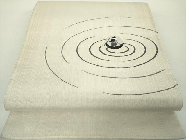 平和屋着物●太鼓柄袋帯　すくい織　一寸法師　正絹　逸品　DAAZ0361ps