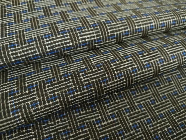 平和屋着物●本場大島紬　龍郷絣　秋名バラ　正絹　逸品　DAAZ0494ps