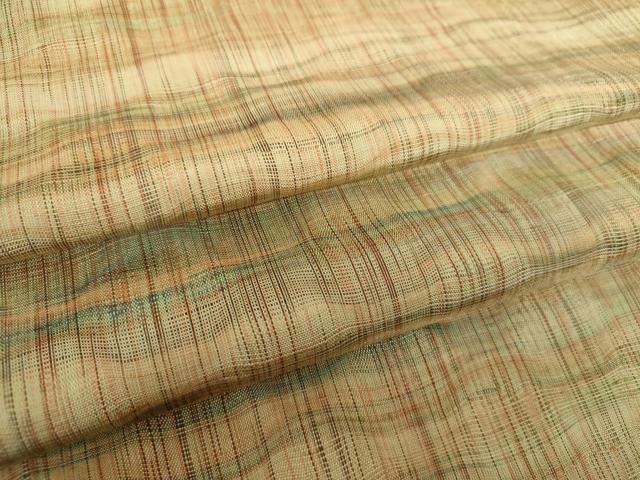 平和屋着物●上質な紬　縞　正絹　逸品　DAAZ0500ps