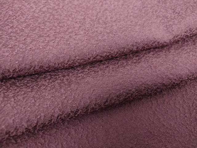 平和屋着物●上質な色無地　霞地紋　葡萄色　正絹　逸品　未使用　DAAZ0531ps