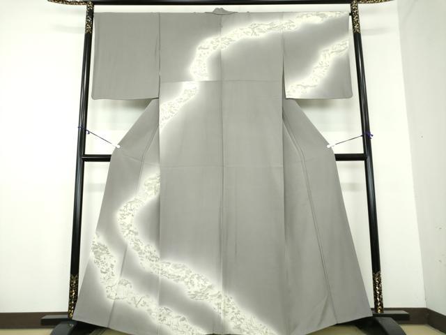 平和屋着物●訪問着　手描き　鴛鴦風景花文　暈し染め　正絹　逸品　DAAZ0545ps