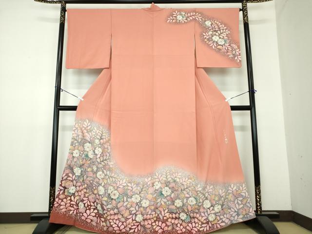 平和屋着物●越後十日町の一流染匠　桐屋・翠山工房　訪問着　絞り　辻が花　暈し染め　正絹　逸品　DAAZ0558ps