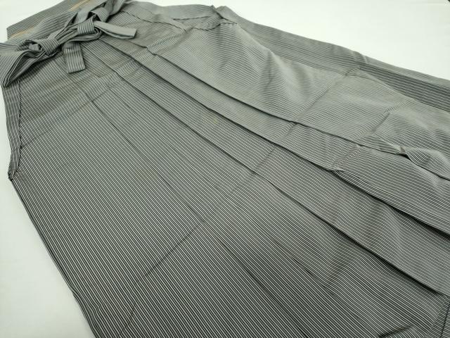 平和屋着物●男性　馬乗袴　縞　正絹　逸品　DAAZ0598ps