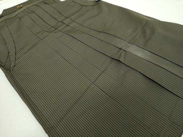 平和屋着物●男性　馬乗袴　縞　正絹　逸品　DAAZ0601ps