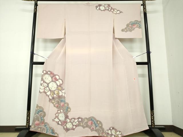 平和屋着物●十日町　名門　滝泰謹製　訪問着　絞り　辻が花　正絹　逸品　DAAZ0617ps