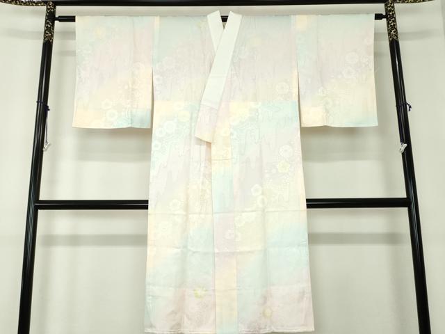 平和屋着物●上質な長襦袢　無双仕立て　辻が花地紋　暈し染め　やまと誂製　正絹　逸品　未使用　DAAZ0708ps