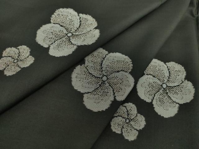 平和屋着物●本場大島紬　9マルキ　地空　捻梅　正絹　逸品　DAAZ0714ps