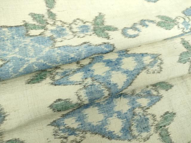 平和屋着物●上質な紬　霞花文　正絹　逸品　DAAZ0715ps