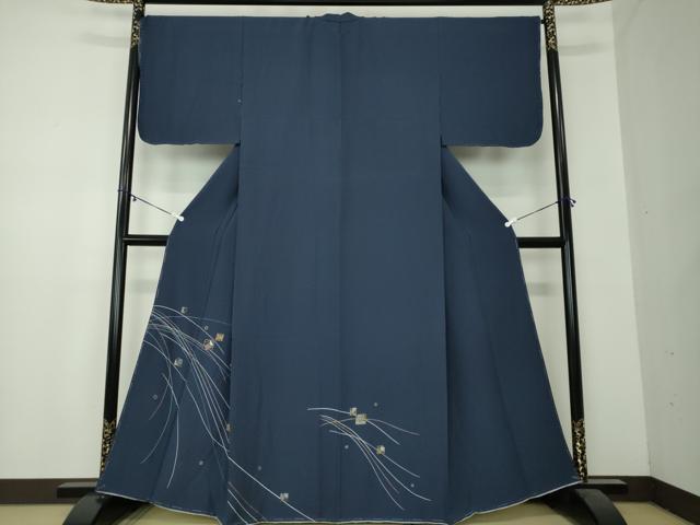 平和屋着物●訪問着　刺繍　破れ色紙　金彩　正絹　逸品　DAAZ0717ps