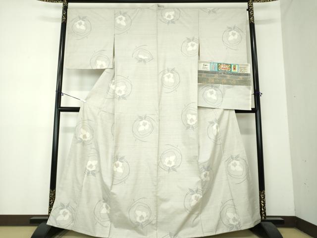 平和屋着物●本場大島紬　白大島　9マルキ　しなやか　加那の郷　丸宮織物謹製　証紙付き　正絹　逸品　DAAZ0725ps