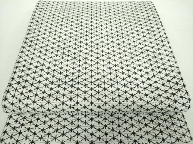 平和屋着物●六通柄袋帯　大橋美津子　唐織　おはなしきもの　菱文　正絹　逸品　DAAZ0823ps