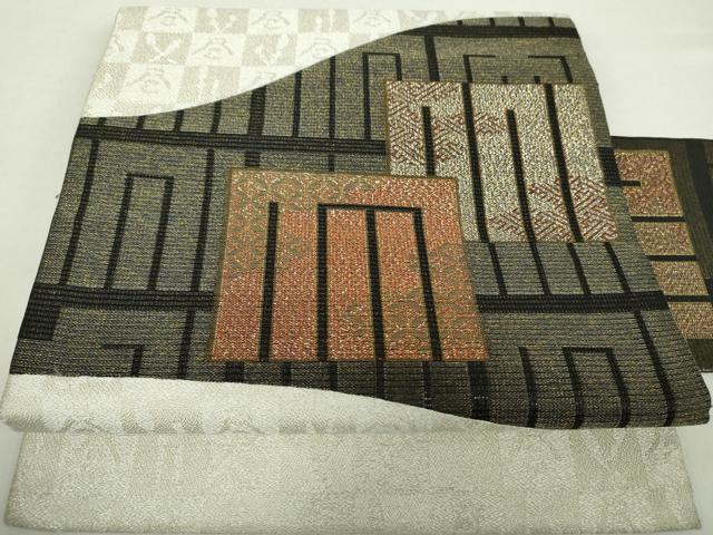 平和屋着物●創業280年　誉田屋源兵衛　九寸名古屋帯　源氏香　金銀糸　正絹　逸品　DAAZ0850ps