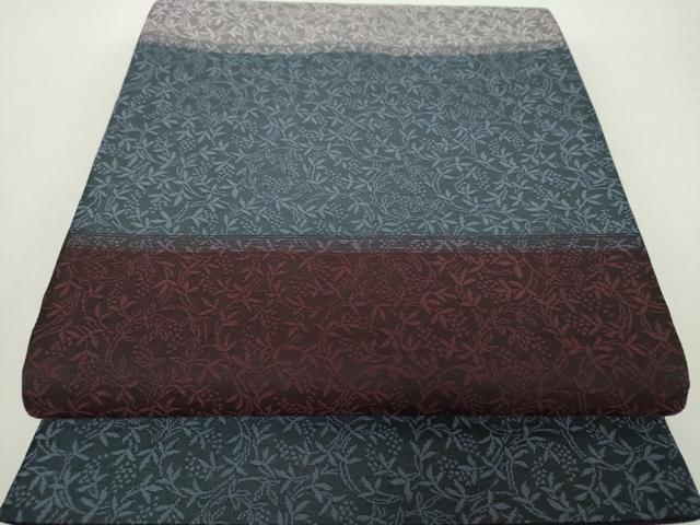 平和屋着物●両面　全通柄袋帯　横段花文　南天文　正絹　逸品　未使用　DAAZ0870ps