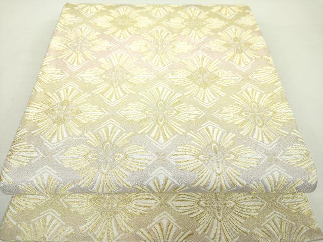 平和屋着物●六通柄袋帯　唐織　花菱文　金銀糸　正絹　逸品　DAAZ0880ps