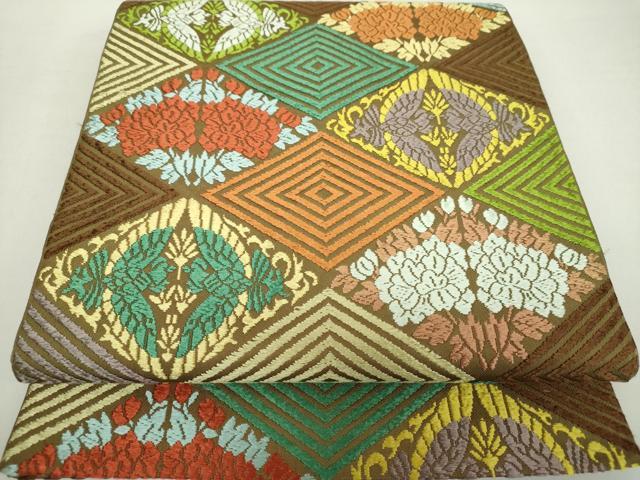 平和屋着物●西陣　川島織物　六通柄　本袋帯　唐織　鳳凰花菱　松坂屋扱い　正絹　逸品　DAAZ0914ps