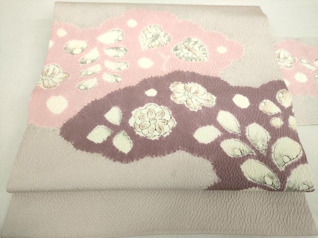 平和屋着物●九寸名古屋帯　絞り　辻が花　正絹　逸品　DAAZ0955ps