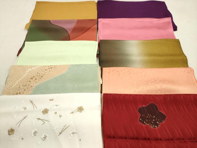 平和屋着物★和装小物　帯揚げ10枚セット　正絹　逸品　DAAZ1521xg