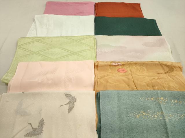 平和屋着物★和装小物　帯揚げ10枚セット　正絹　逸品　DAAZ1567xg